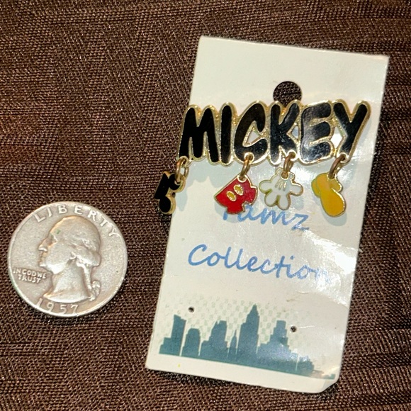 Disney | Accessories | Vintage Gold With Color Mickey Mouse Pin | Poshmark